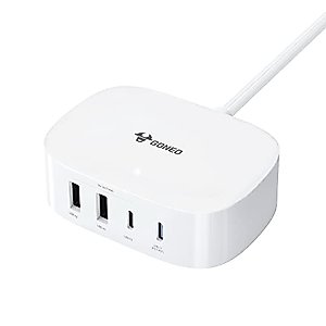GONEO USB C Charger 30W Charging Station with Type C Ports USB C Charger Block 6ft Power Cord USB C Wall Charger for Multiple Devices for iPhone 14, Galaxy, iPad,Tablets Smartphones