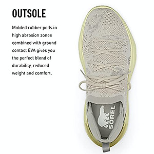 Sorel Women's Explorer Blitz Stride Lace Shoes - Dark Stone, Bolt Hint - Size 8