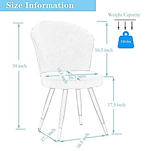 ALISH Dining Chairs, Modern Dining Chairs Set of 2, Uphosltered Dining Room Chairs Kitchen Chairs Desk Chairs Armless Side Chairs Beige
