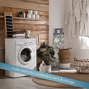 Bartnelli Pro Luxury Ironing Board - Extreme Stability | Made in Europe | Steam Iron Rest | Adjustable Height | Foldable | European Made