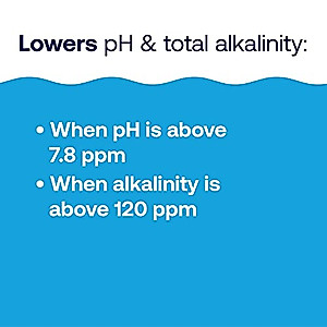HTH Pool Care pH Down, Lowers pH, Swimming Pool Chemical, 5 Lbs