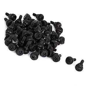 New PC for Computer Case Thumbscrews M3.5 Thumb Screws Black 50 Pcs SCRW-107023