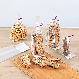 Restaurantware Flat Bottom Heat Seal Sandwich Bags Heat Sealable Food Bags - Gusset Bag with Paper Insert - Clear - 2 x 2 x 8.25 Inch - 100ct Box - Bag Tek