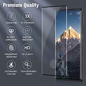 [2+2 Pack] For Google Pixel 7 Pro 5G Glass Screen Protector with Camera Lens Protector, HD Clear 9H Tempered Glass Scratch Resistant, 3D Curved, Ultrasonic Fingerprint Unlock, Bubble-Free (6.7 Inch)