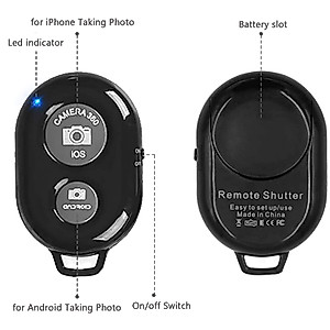 Wireless Remote Shutter for Cellphones and Tablets (3 Pack), AOQIYUE Bluetooth Remote for iPhone/Android Camera Control, Selfie Clicker for Photos and Videos - Wrist Strap Included