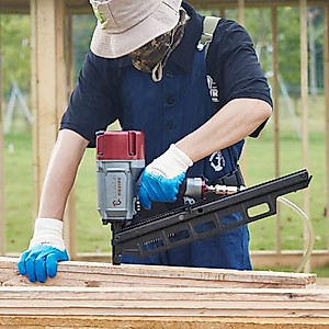 Goodnailer NR2183 Framing nailer 21 Degree Plastic Strip Nailer 2-Inch up to 3-1/4-Inch Plastic Collated Full Head Framing Nails Steel Magazine Light Weight Fast Speed