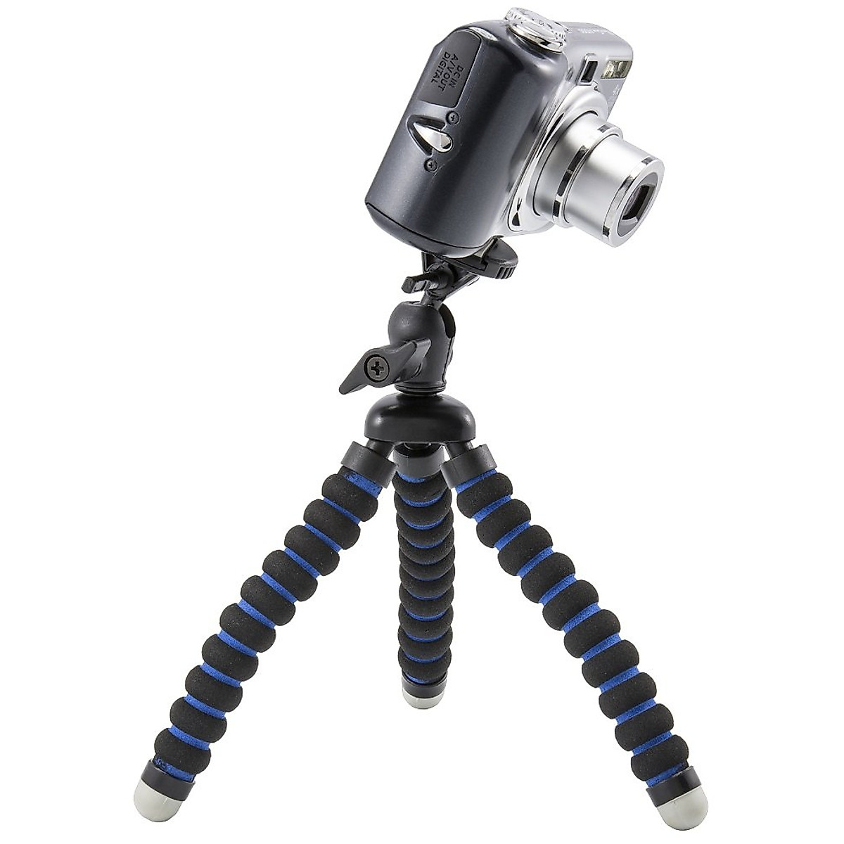 Arkon Mini Tripod Camera Mount for Canon Sony Fujifilm Samsung Nikon Cameras, Black/Blue