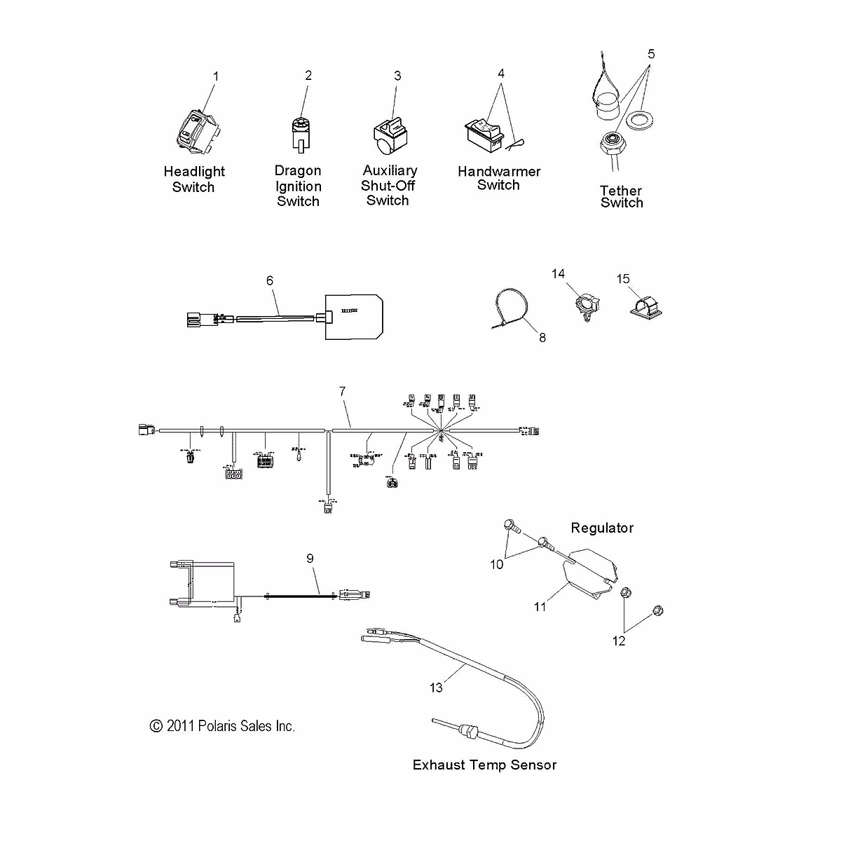 Polaris Snowmobile AC Regulator, 14.3V, Genuine OEM Part 4010793, Qty 1