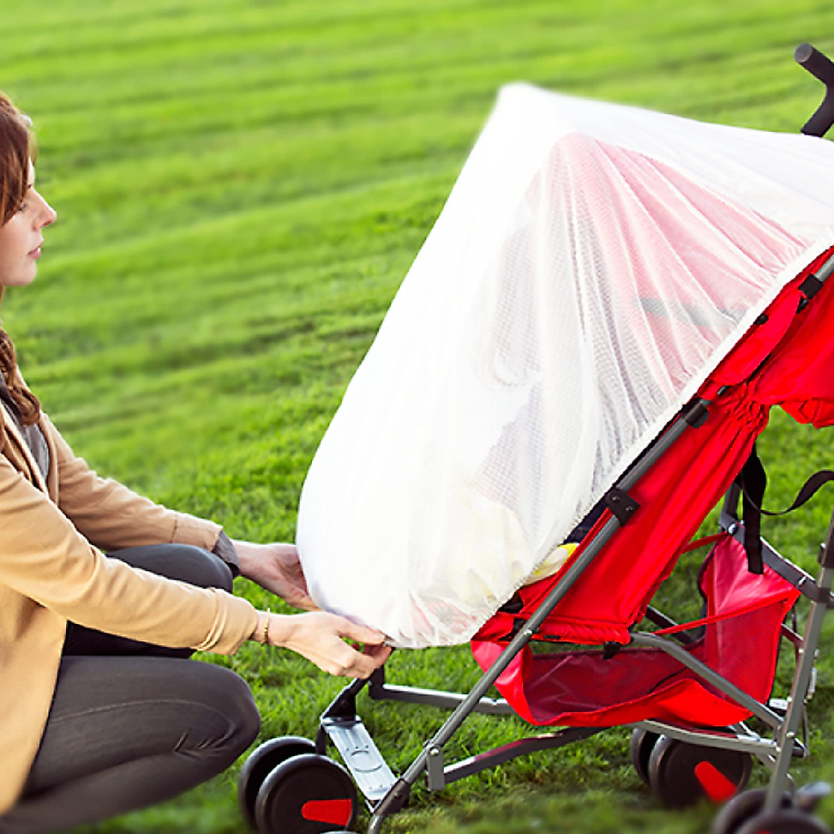 Diono Stroller Sun Net, Stroller Sun Shade, Universal Fit, Compatible with All Strollers, Car Seats, Baby Carriers, White