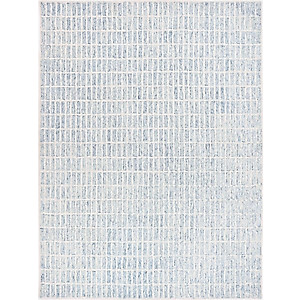 Restoration and Renovation Handmade Capitola Space Dyeing Imported Premium Wool Area Rug - Unique Modern Design Carpet for Living Room, Bedroom, and Dining Room (Space Blue, 2x3 Feet)