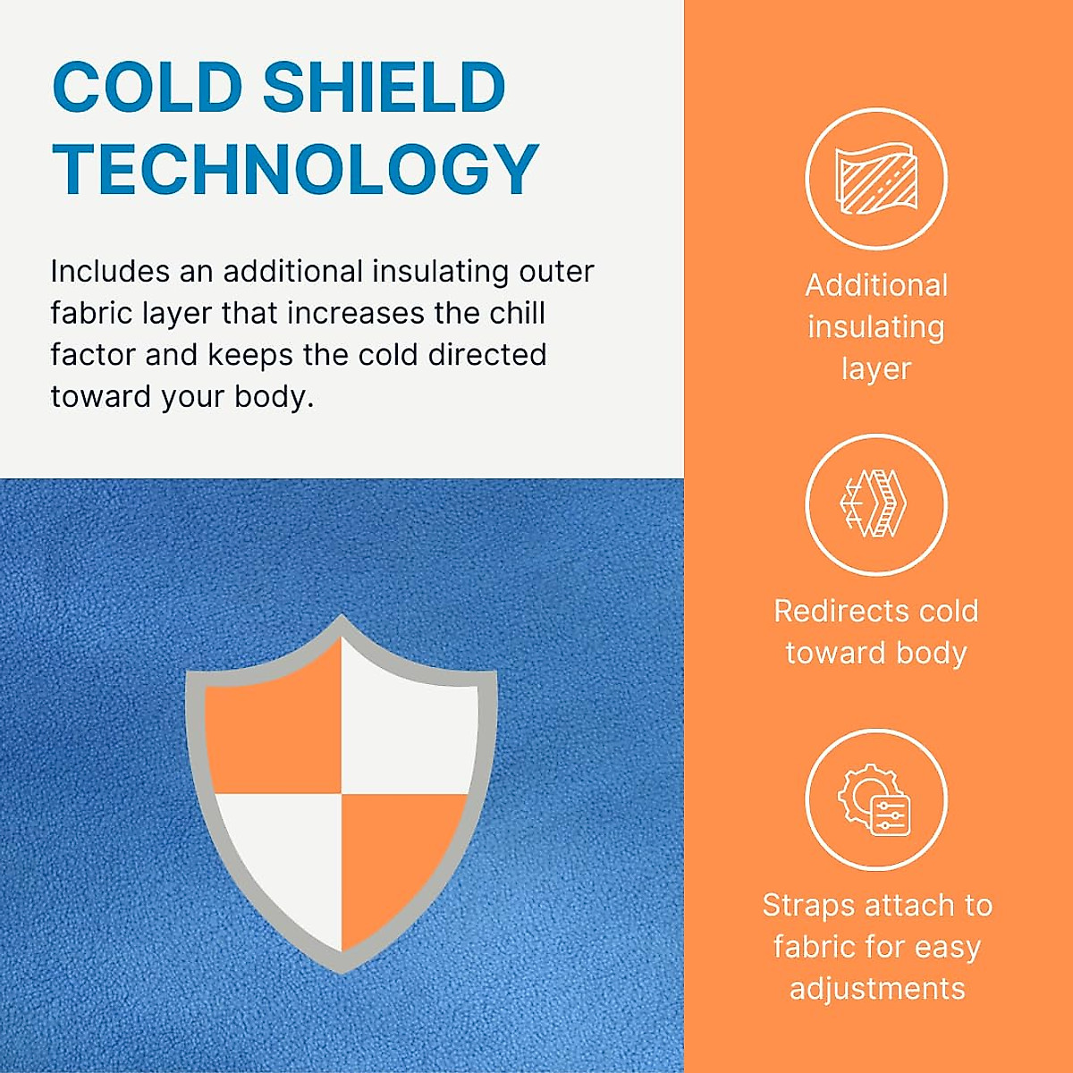 FlexiKold Reusable Gel Ice Pack with Straps – Cold Compress Pack for Injuries – Flexible Medical Ice Wrap for Back, Shoulders, Legs, Knees, Sciatica, Muscle Pain – Half Size