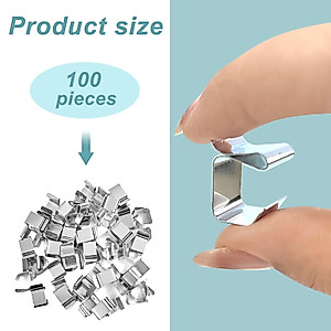 100 Pcs Metal Christmas Light Gutter Hooks， Xmas Light Gutter Hangers， Hanging Clips Outdoor Seasonal Lighting Hooks Holiday Light Clips Gutter Light Hangers Roof Hooks for Outside String Lights