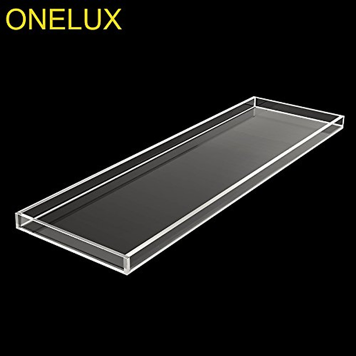 ONELUX Durable Clear Acrylic Towel Tray,Lucite Bathtub Caddy