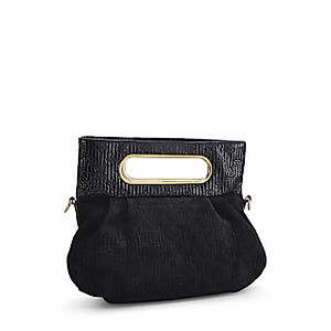 Louis Vuitton, Pre-Loved Black Monogram Suede Motard Before Dark Bag, Black