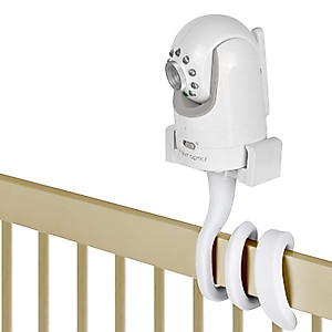 iTODOS Baby Monitor Mount Camera Holder Compatible with Nanit Pro Smart Baby Monitor & Flex Stand Baby Monitor,Infant Optics DXR 8 and Other Baby Monitors,Attaches to Crib Cot Shelves or Furniture