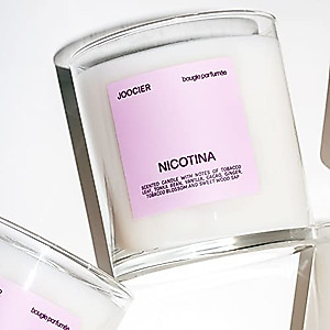 JOOCIER | Nicotina Candle- Tobacco, Vanilla, Cacao | Tobacco Vanille Fragrance Inspired Candle 10 oz 70+ Hour Burn time Double Wick Luxury Home Fragrance Scented Candle Home décor Non Toxic
