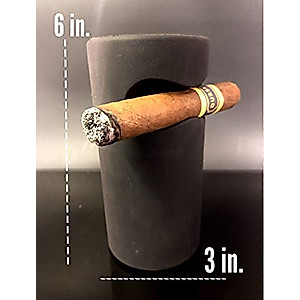 Dubskey CIGAR HOLDER CUP – Silicone Drinking Glass, Built-in Blunt Rest For Outdoors, GOLF, BOATING, CAMPING & TRAVEL, Bourbon, Whiskey, Scotch, Mixers & Cocktails (15 oz) - With Guillotine Cutter