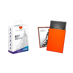 Ultimate Guard Matte Orange Katana Sleeves Standard Size Standard Size 100 ct Card Sleeves Individual Pack