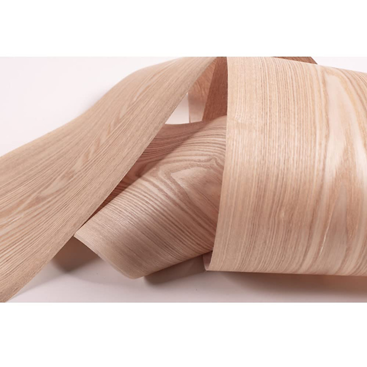 Natural Fraxinus Mandshurica Wood Veneer Roll - 6 x 98 Inch - Restoration Sheets for Speaker Renovation, DIY Handmade, Unfinished Wooden Veneer Sticker