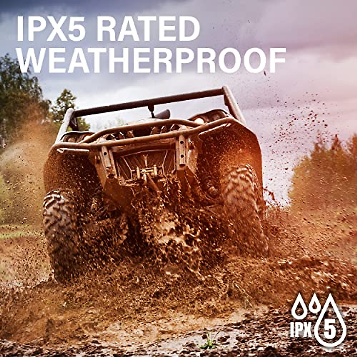 Planet Audio PSX26 ATV UTV Sound Bar System - 26 Inches Wide, IPX5 Weatherproof, Bluetooth Audio, USB, Amplified, Aux-in, 4 Inch Speakers, 1 Inch Tweeters, Easy Installation for 12 Volt Vehicles