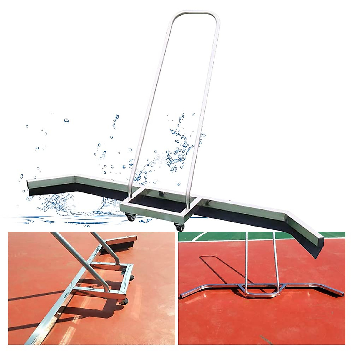 TOOL1SHOoo Tennis Court Squeegee Sweeper Sport Court Water Remover Dryer-Surface Rain Shutt Water Squeegee Foam Blade Tennis Basketball Court Floor Surface Water Pusher