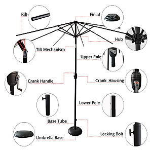 BANNER BUZZ MAKE IT VISIBLE BannerBuzz, Solid Market Umbrella, Topper & Hardware, Tent Fabric, 270 GSM, Dye Sublimation Printing Available in Octagon Shape (Yellow)