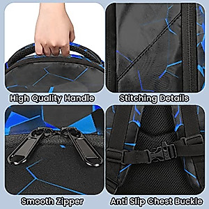 OMFUNS Sport Football Ball School Backpack for Girl Boy Teen Soccer Sport Student Bookbag for Elementary Primary Junior School Bags College Travel Daypack Laptop Backpack for Men Women