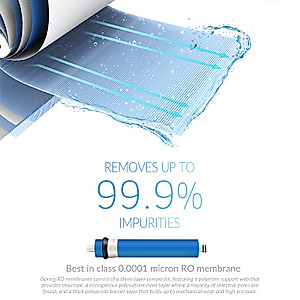 iSpring RCC7P 75 GPD Reverse Osmosis System with Pump, 5-Stage Boosted Performance Superb Taste Under Sink Reverse Osmosis Drinking Water Filtration System with Brushed Nickel Faucet