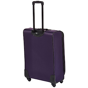 American Tourister Pop Max Softside Luggage with Spinner Wheels, Purple, 3-Piece Set (21/25/29)
