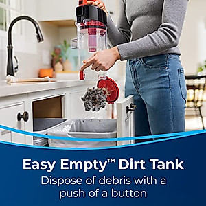 BISSELL CleanView Compact Upright Vacuum, Fits In Dorm Rooms & Apartments, Lightweight with Powerful Suction and Removable Extension Wand, 3508