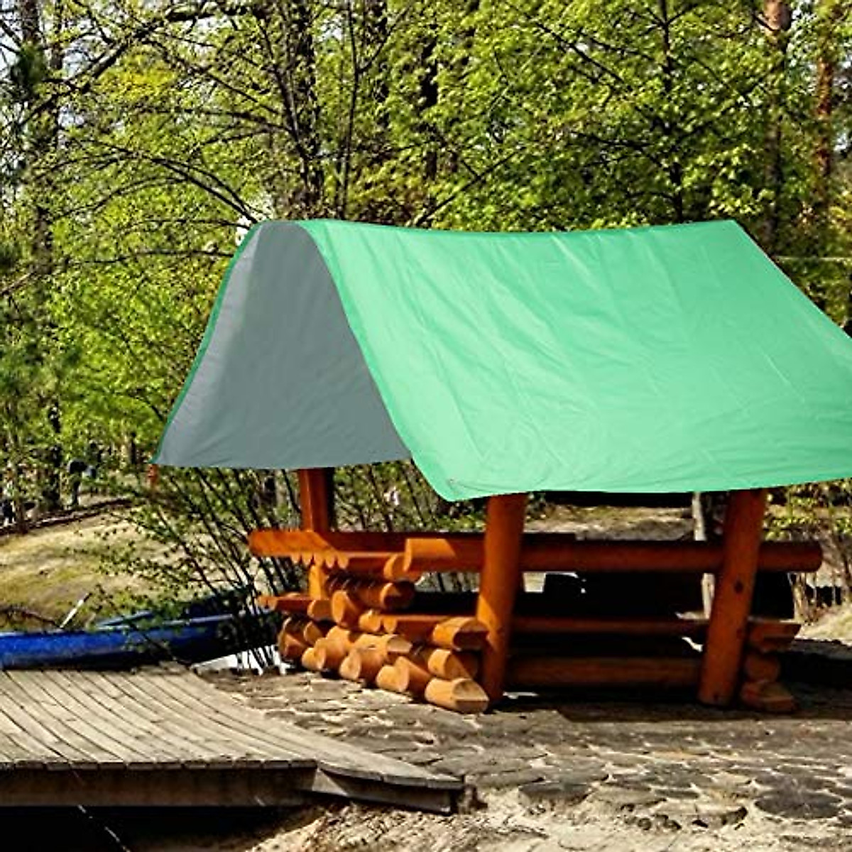 AUNMAS Outdoor Swing Patio Swing Square Canopy Kids Playground Roof Shade Canopy Cover Replacement Tarp Sunshade for Garden, Green(1#)