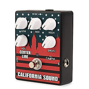 Caline Guitar Effect Pedal California Sound Vintage Guitar Distortion Effects 3-Band EQ Guitar Pedal Metal True Bypass CP-57