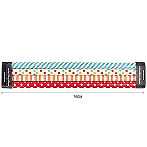 WRAPAHOLIC Wrapping Paper Roll - Stripes and Polka Dots Print with Cut Lines for Birthday, Holiday, Baby Shower - 4 Rolls - 30 inch X 120 inch Per Roll