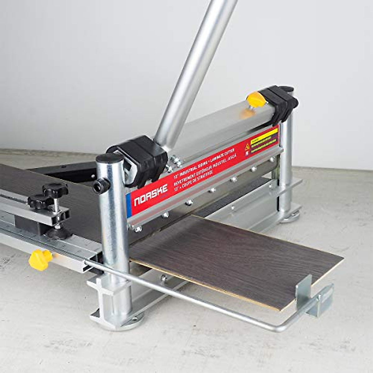 Newly Launched Norske Tools NMAP006 13 inch Laminate Flooring and Siding Cutter with CLAMP and Sliding Extension Table including BONUS Honing Stone