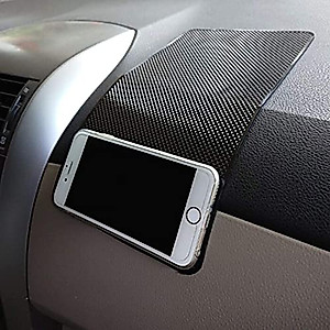 10.6 x 5.9 Inch Car Dashboard Anti Slide Mats Adhesive Pads for Cell Phone, Electronic Devices, Keys, Sunglasses, etc, 1 Pcs