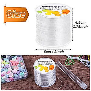 Paxcoo 1mm Elastic Bracelet String Cord Stretch Bead Cord for Jewelry Making and Bracelet Making