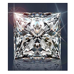 Venetia Realistic Supreme Princess Cut 3 Stones Simulated Diamond Ring 925 Silver Platinum Plated cz cubic zirconia 3NSQ8