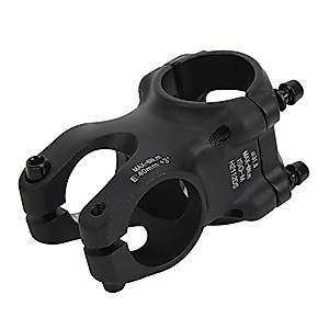 Demeras Bike Stem Riser, Bike Handlebar Stem Aluminum Alloy Hollow Design Wear Resistant Black for Mountain Bike for Road Bike