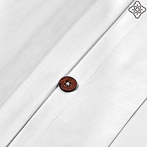 Bioweaves 100% Organic Cotton Banded Pillow Shams Soft Sateen Weave GOTS Certified – Standard/Queen Size, Set of 2, White & Navy