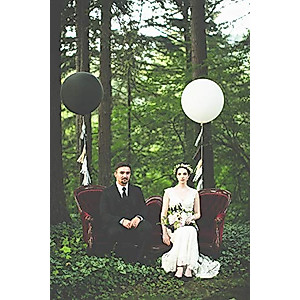 36 Inch Giant Balloons White Balloons(Premium Helium Quality), 6 Pack 36'' Large Latex Balloons for Photo Shoot/Birthday/Wedding Party/Festivals/Event Decorations …
