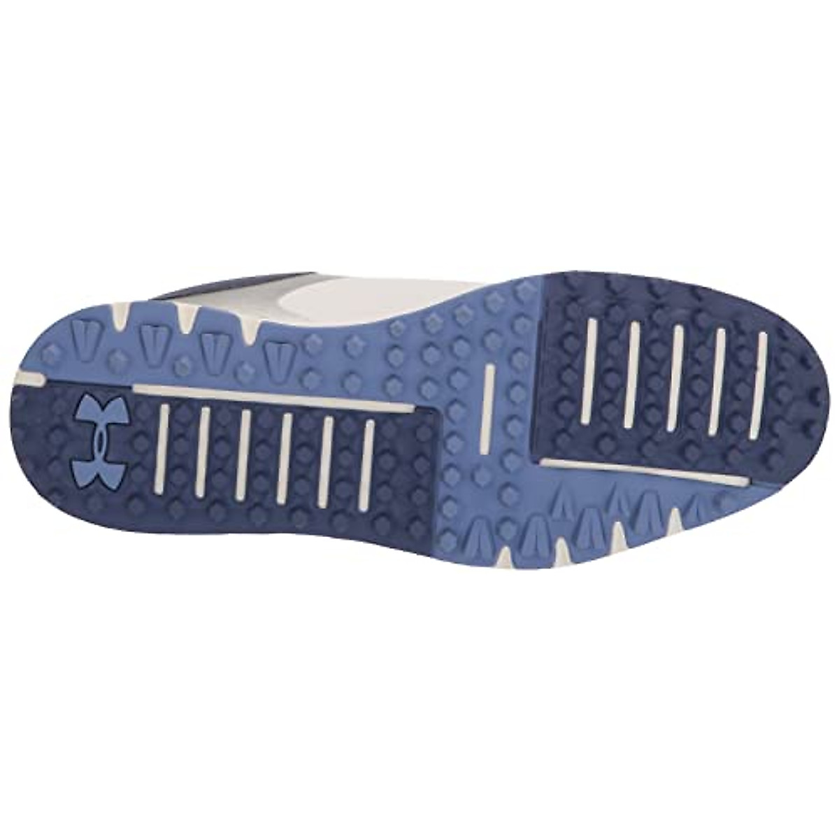 Under Armour Women's Charged Breathe 2 Spikeless Cleat, (100) White/Metallic Silver/Baja Blue, 8, US