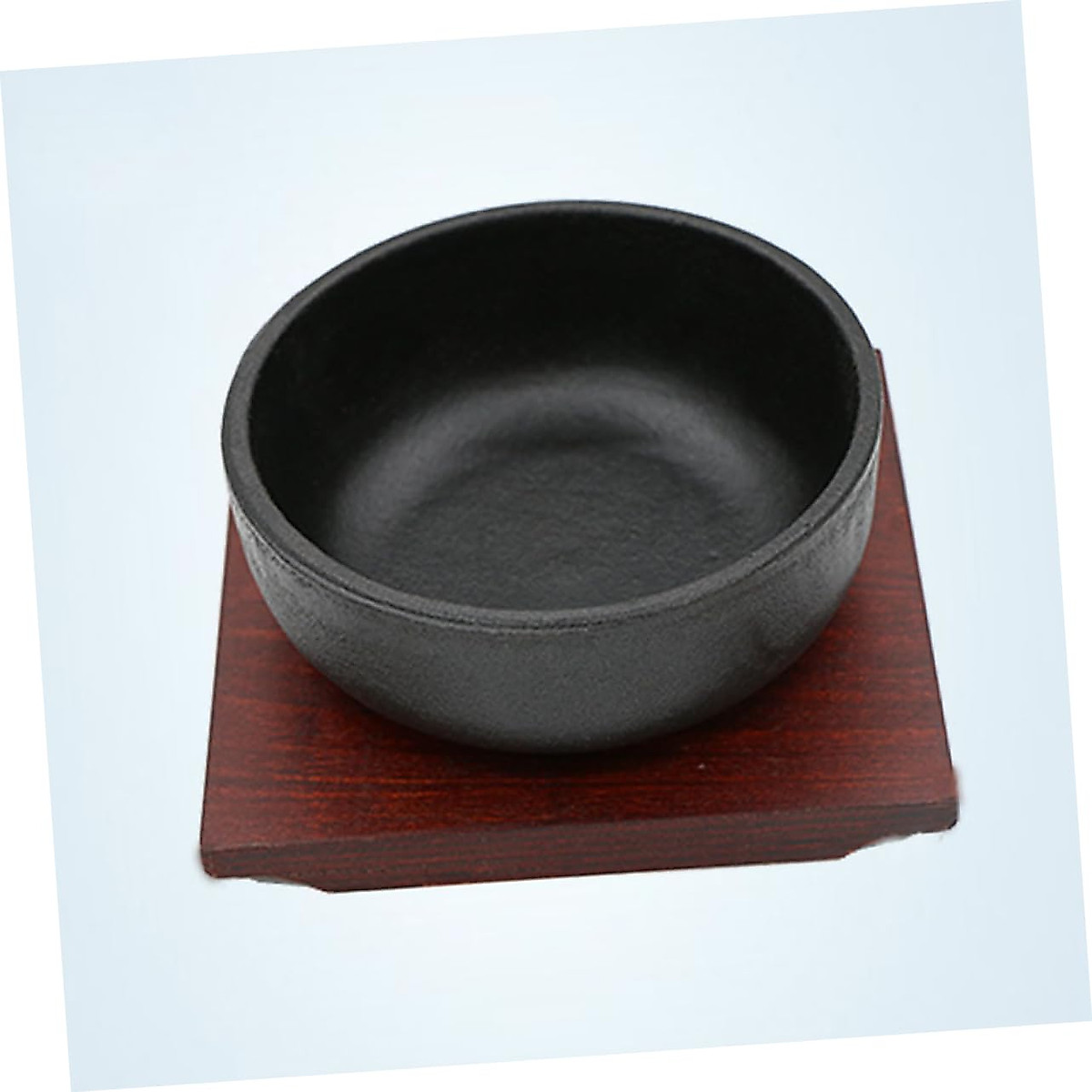 1 set Cooking Wood Cooker Food Cast Bibimbap Cookware Clay Casserole Sizzling Stew Tray Pot Stone Iron Rice Korean Household Soup Base with Bowl Style for Kitchen Induction Ramen
