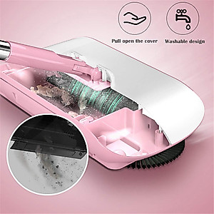 Gallity Hand Push Sweeper, Household 360° Rotation Automatic Sweeper, Lightweight Carpet Sweeper,Strong Floor Sweeper, Great for House,Office,Kitchen,Carpet,Hard Floor (Pink)