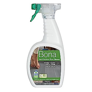 Bona Multi-Surface Floor Premium Spray Mop & Bona Multi-Surface Floor Cleaner Spray, for Stone Tile Laminate and Vinyl LVT/LVP, 32 Fl Oz & Bona Multi-Surface Floor Cleaner Refill - 128 fl oz