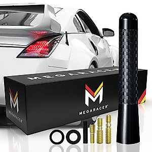 Universal Car Antenna Replacement | Truck Antenna | 3 Inch Carbon Fiber | Antena para Carro | Short Antenna for Truck | Billet Antenna for Car | Car Audio & Video Antennas | Auto Accessories | Black