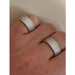 HarlemBling Real Solid 925 Silver His Or Hers Baguette Tennis Ring - Wedding Band Or Pinky Ring Looks Nice On Anyone - Iced Out Eternity (9)