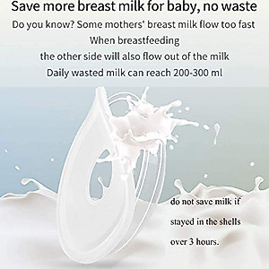 Breast Shells Milk Saver,2 Pack Breast Pump,Breastmilk Collector,Milk Anti-Flow Out,Protect Sore Nipples,BPA-Free Flexible Food Grade Silicon and PP Material,Skin Friendly