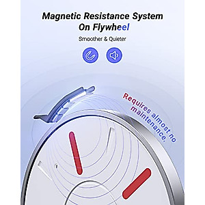 MERACH Exercise Bike, Bluetooth Stationary Bike for Home with Magnetic Resistance, Indoor Cycling Bike with 350lbs Weight Capacity, iPad Holder, TT, White