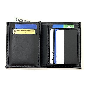 Perfect Fit Shield Wallets 7-point Star Blackinton B2001 Hidden Badge Wallet Leather (Cutout PF215-2.87 In Tall by 2.85 In Wide) California DOC