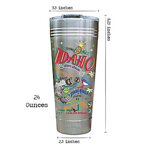 Catstudio Idaho Thermal Tumbler | Triple Wall Insulation With Non Slip Bottom | Great Travel Cup for Water, Coffee, Tea, or Smoothies